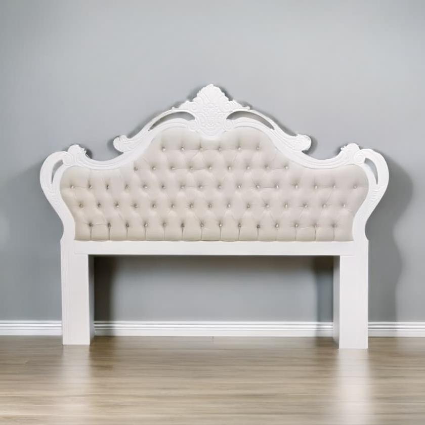 Cabeceira Entalhada Genova Queen com Capitonê Branca + Cores - Cidade ...